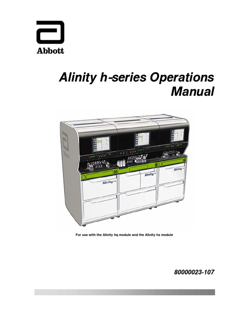 80000023-107 - Alinity H-Series Operations Manual - Customer | PDF | Safety | Salinity