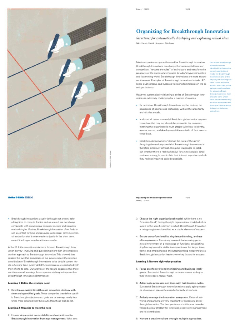 Breakthrough Innovation 9 | PDF | Research And Development | Innovation