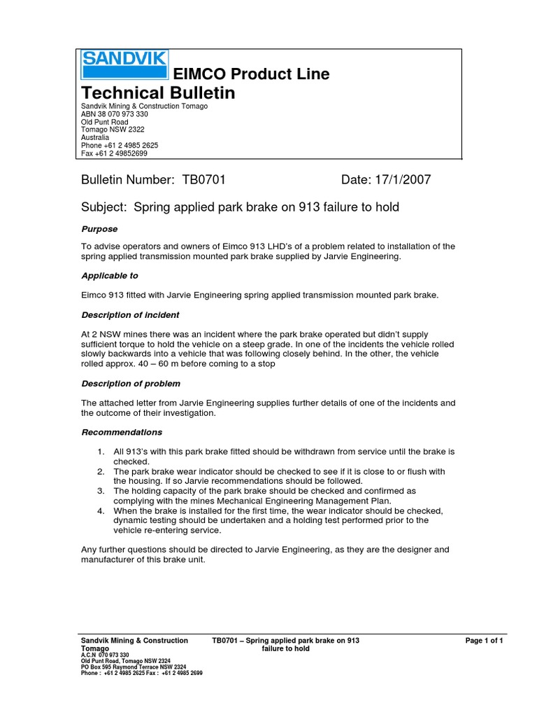 Technical Bulletin: EIMCO Product Line | PDF