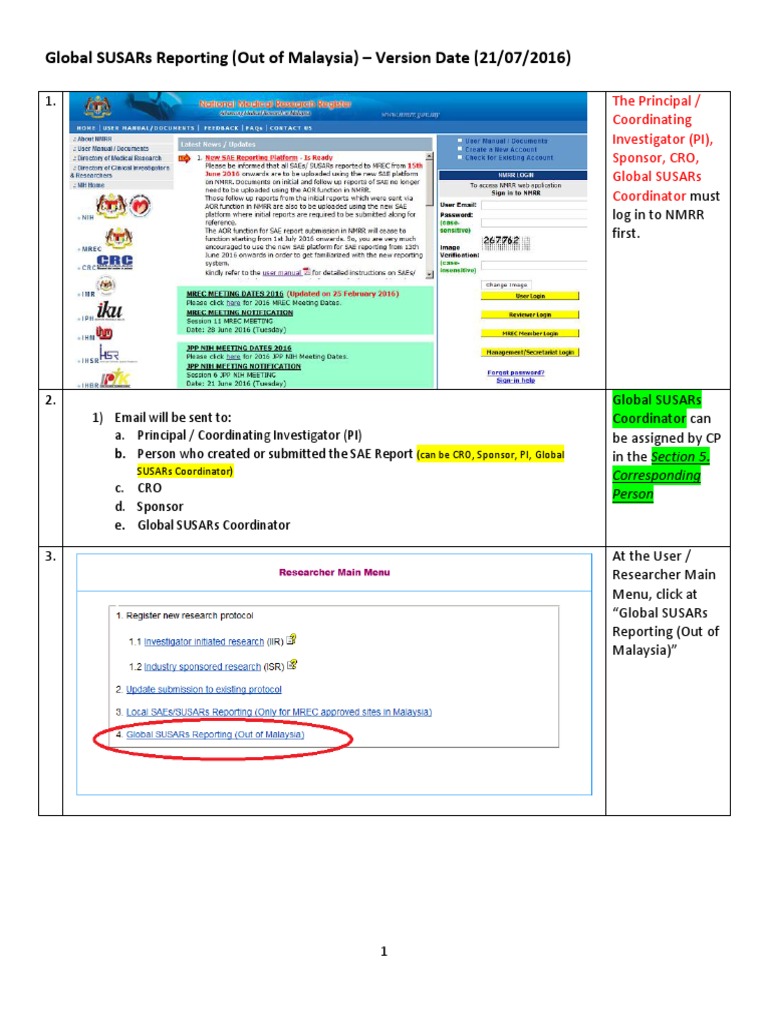 Reporting Global SUSARs from Clinical Trials Conducted Outside of ...