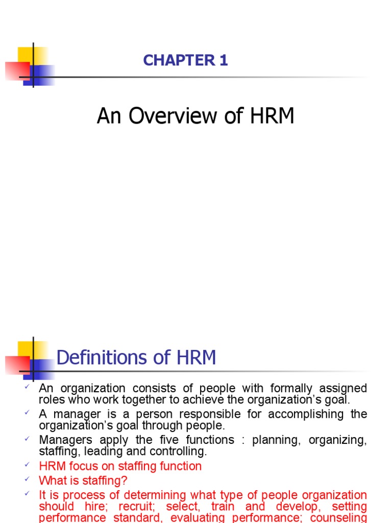 Introduction To HRM | PDF | Human Resource Management | Human Resources