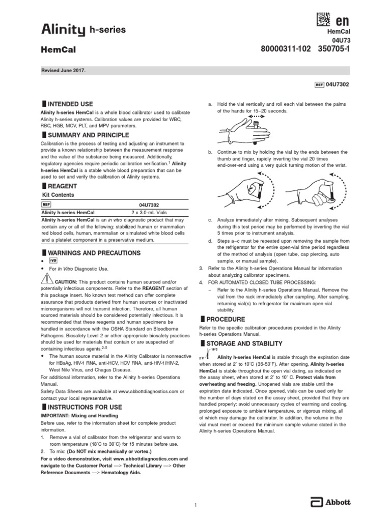 Alinity H-Series HemCal Notice | PDF
