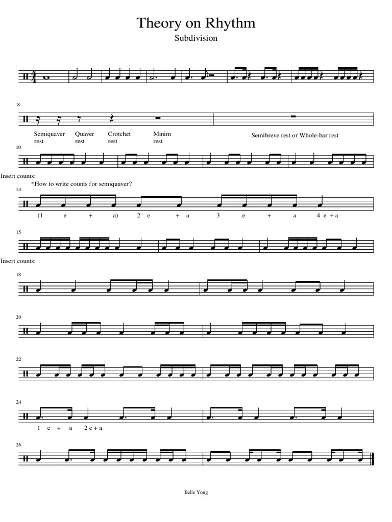 Theory On Subdivision Rhythm | PDF | Poetics | Musical Forms