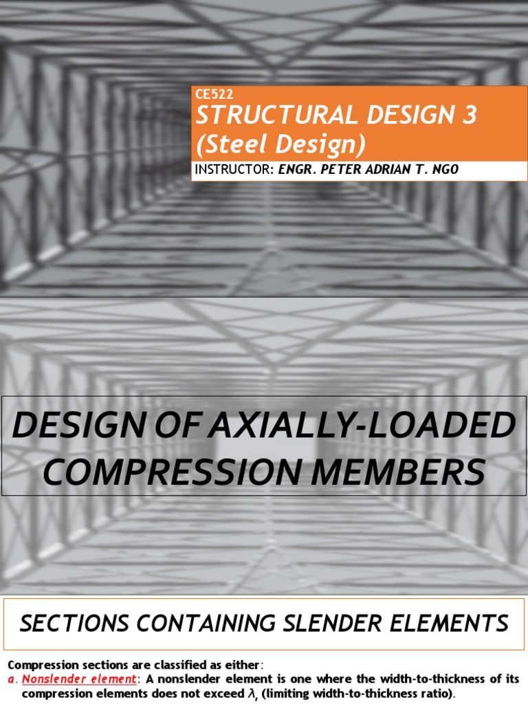 Steel Compression Member Design | PDF | Buckling | Column