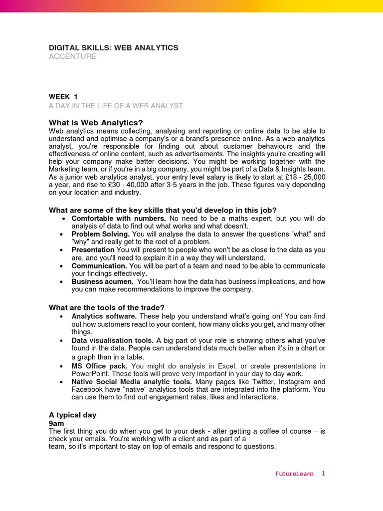 Junior Web Analyst Role Overview | PDF | Analytics | Performance Indicator