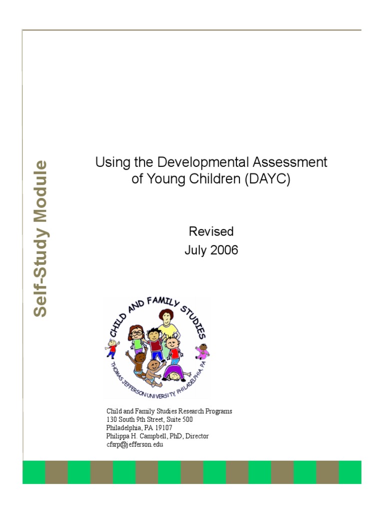 DAYC Self-Study Module Guide | PDF | Toys | Developmental Psychology