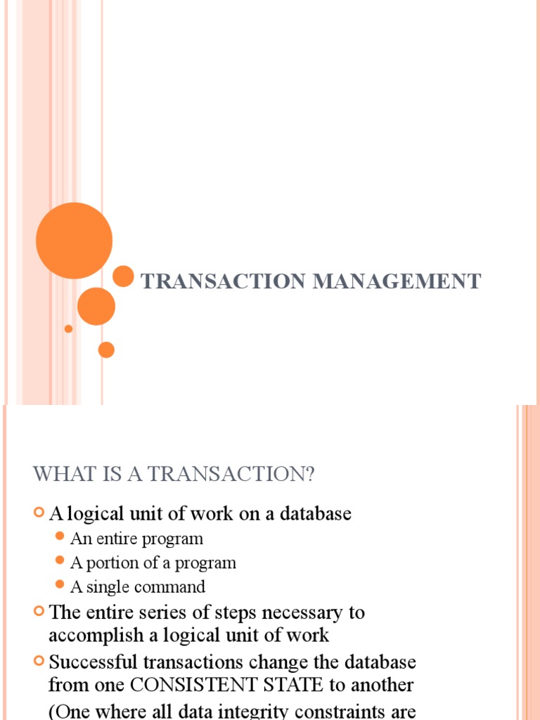 Transaction Management Pdf Database Transaction Databases
