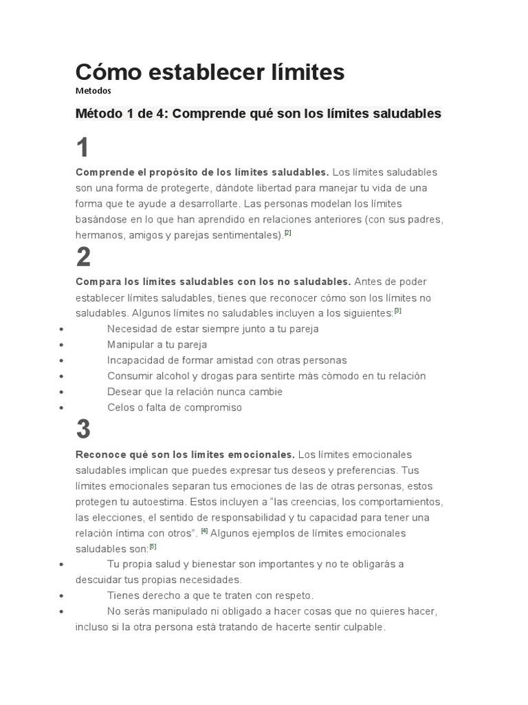 Actividades De Límites Saludables