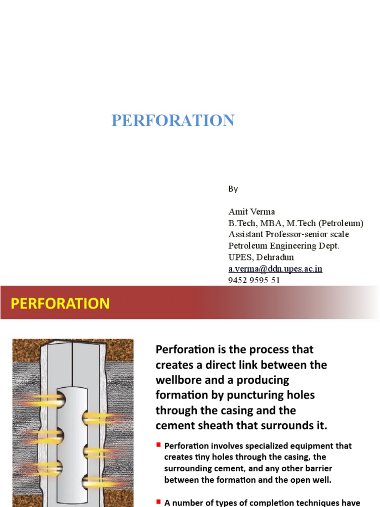 Perforation | PDF | Casing (Borehole) | Oil Well