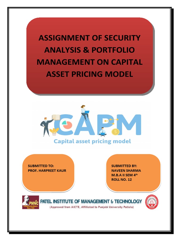 Assignment of Security Analysis & Portfolio Management On Capital Asset ...