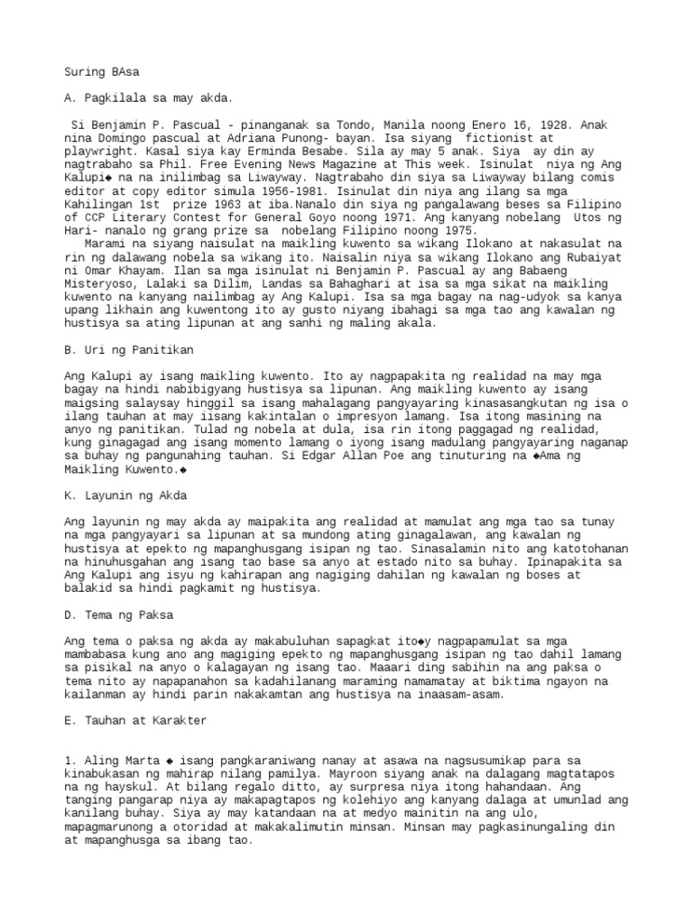 Ang Kalupi | PDF