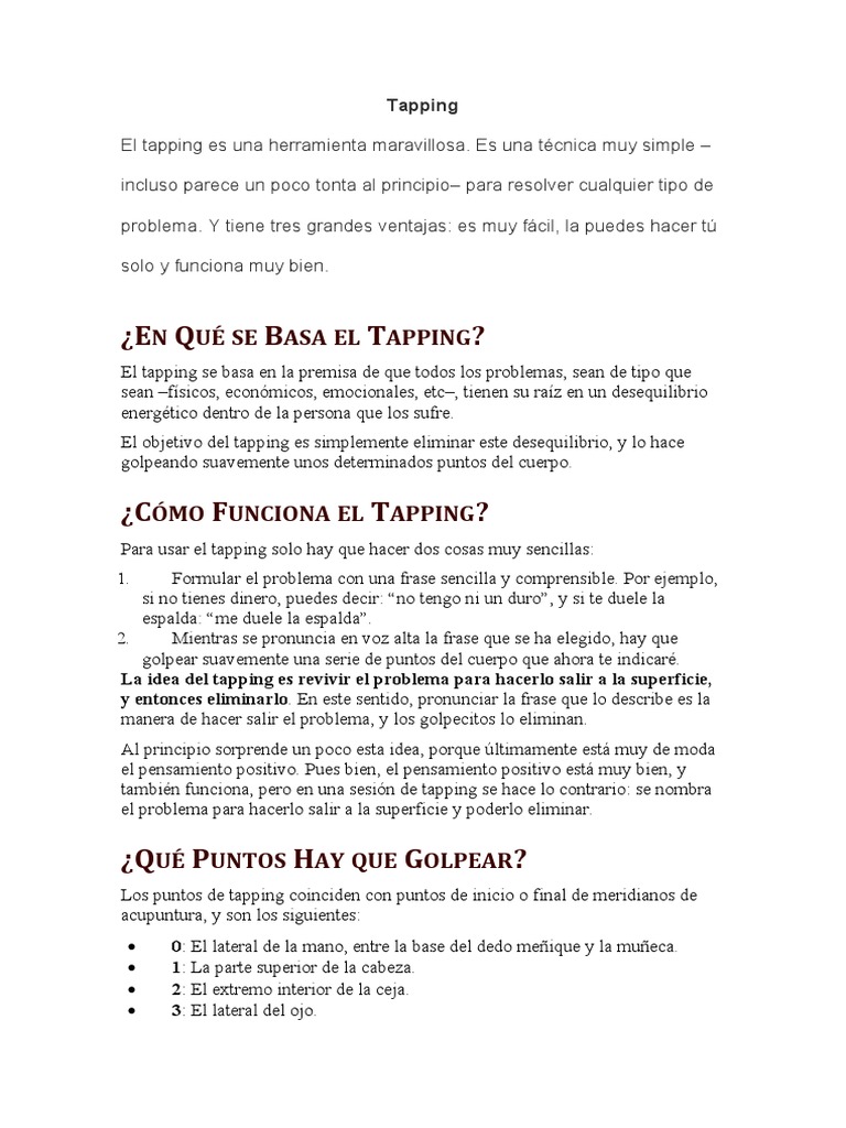 Tapping | PDF | Mano