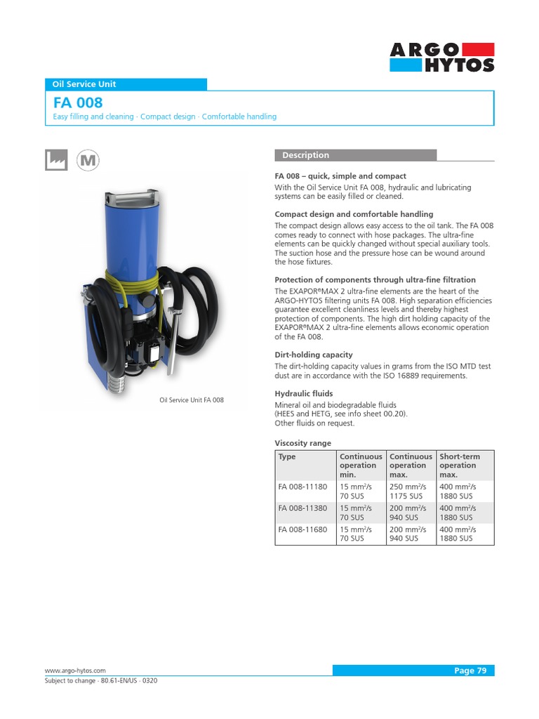 Oil Service Unit: Easy Fi Lling and Cleaning Compact Design Comfortable ...