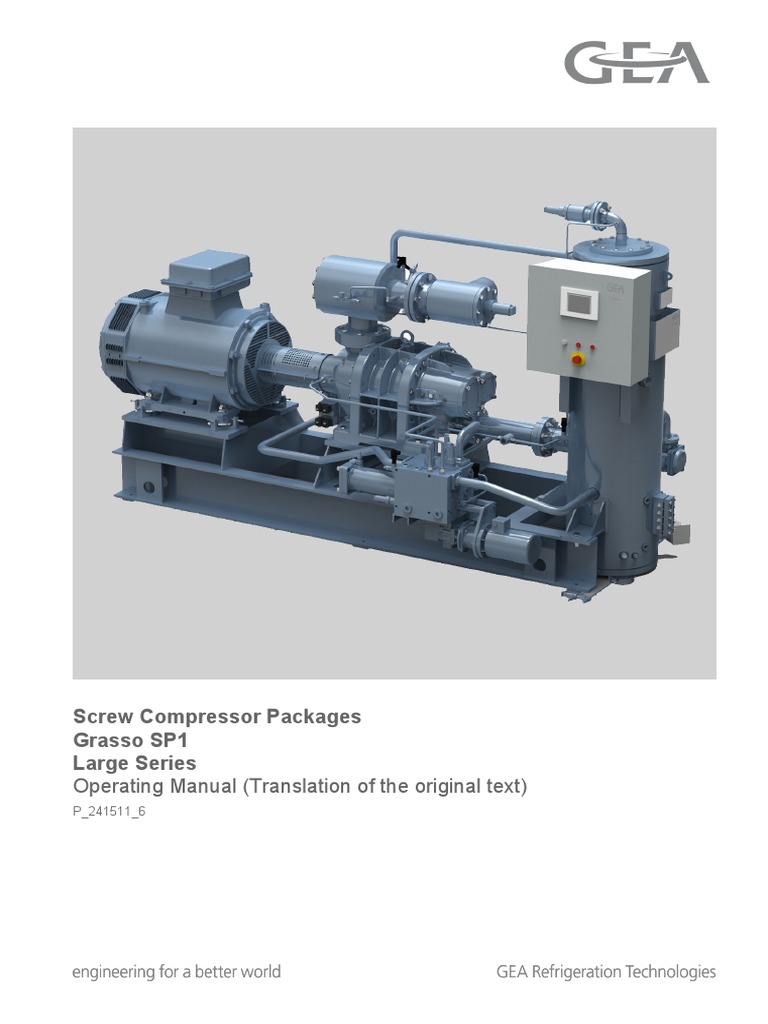 Screw Compressor Packages Grasso SP1 Large Series | PDF | Valve | Pump