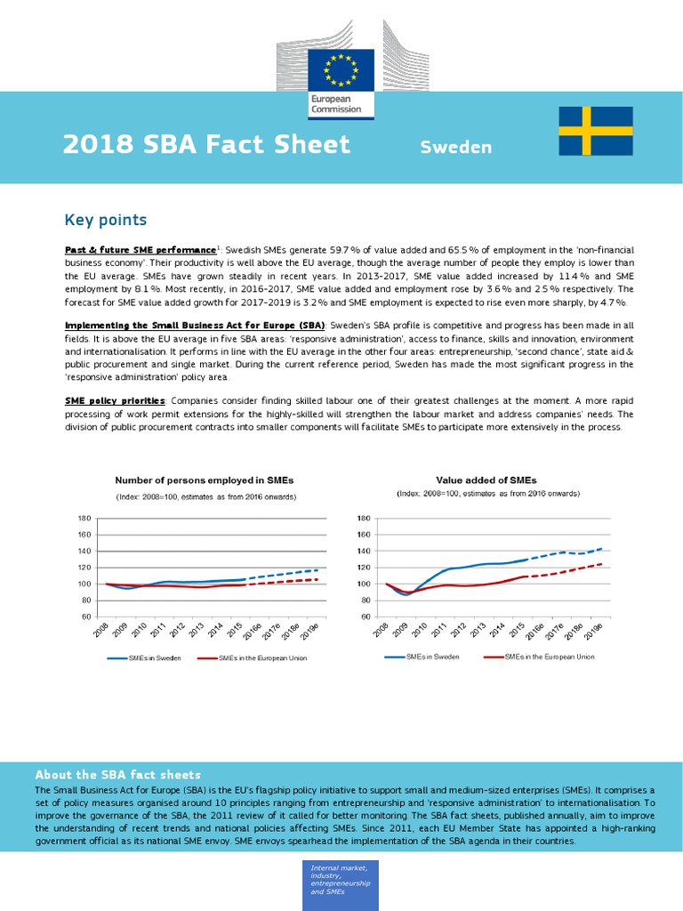 Sweden - 2018 Fact Sheet | PDF | Small And Medium Sized Enterprises ...