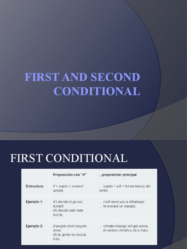 First and Second Conditional Presentation | PDF