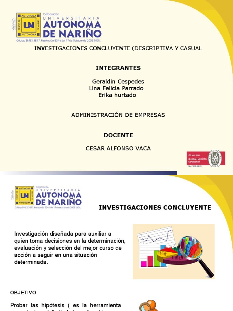 Investigación Concluyente | PDF | Estadísticas | Epistemología