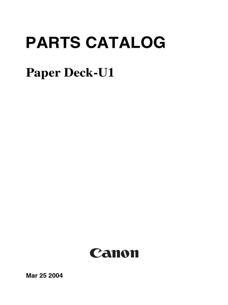 Parts Catalog: Paper Decku1 | PDF | Electrical Connector | Manufactured ...