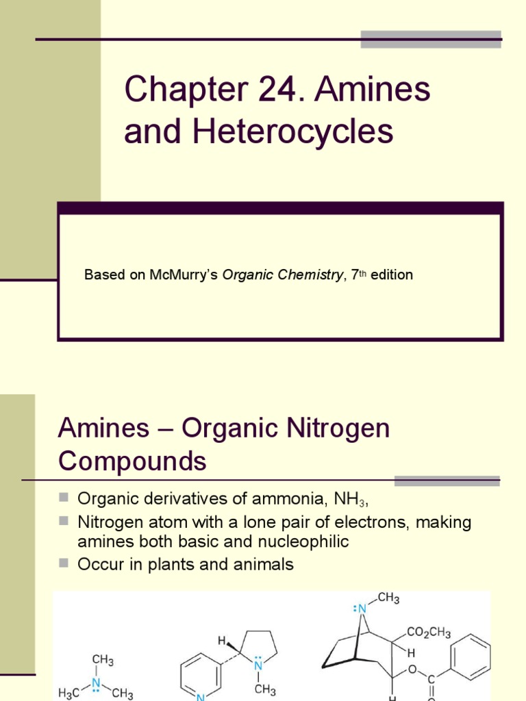 Organic Chemistry of Amines and Heterocycles: Properties, Synthesis ...