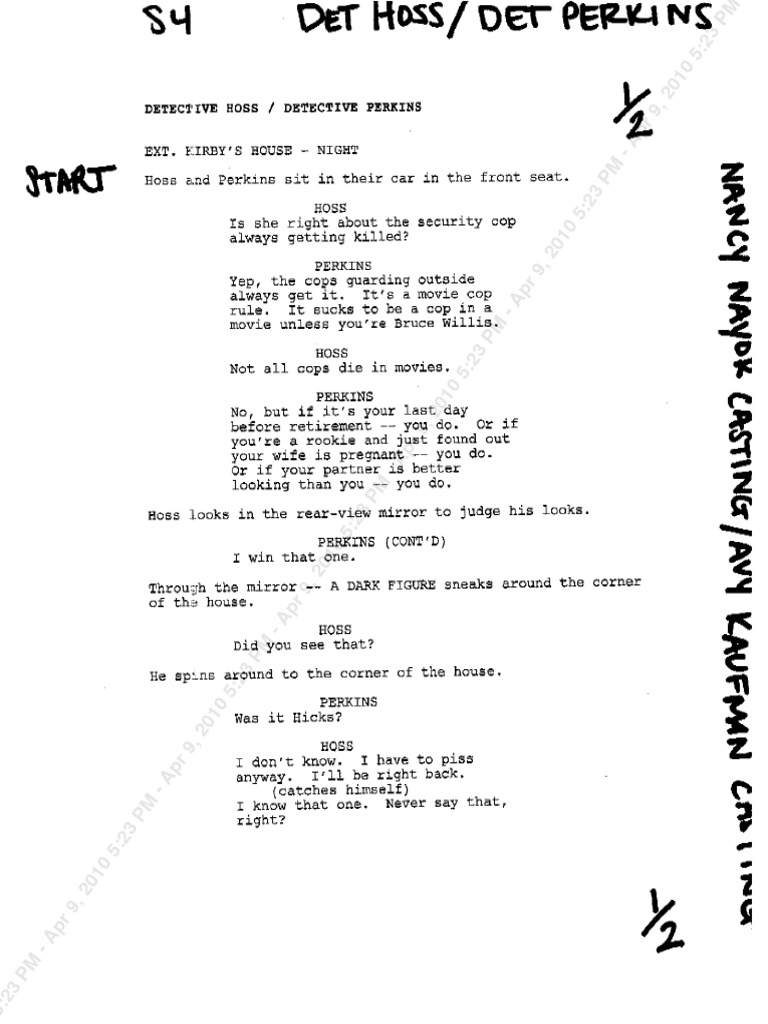 Scream 4 Sides - Hoss and Perkins | PDF