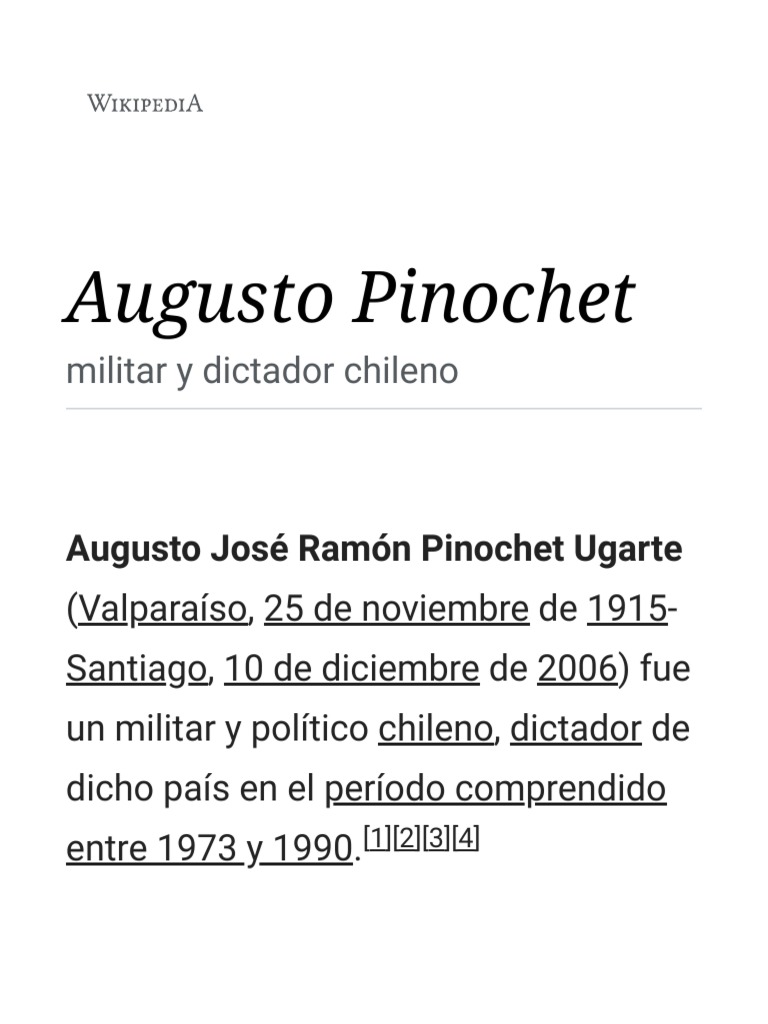 Augusto Pinochet | PDF | Augusto Pinochet | Chile