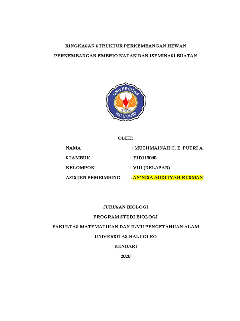 RINGKASAN Perkembangan Embrio Katak Dan Inseminasi Buatan | PDF