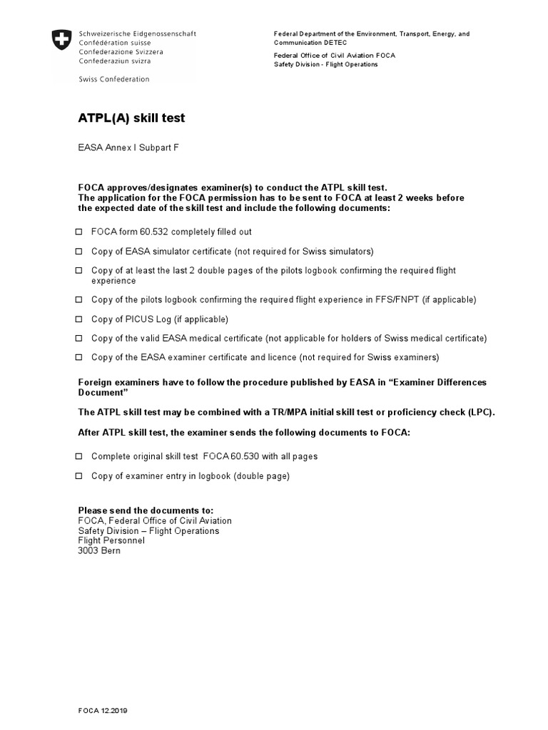 ATPL Skill Test Guidelines | PDF | Computers | Technology & Engineering