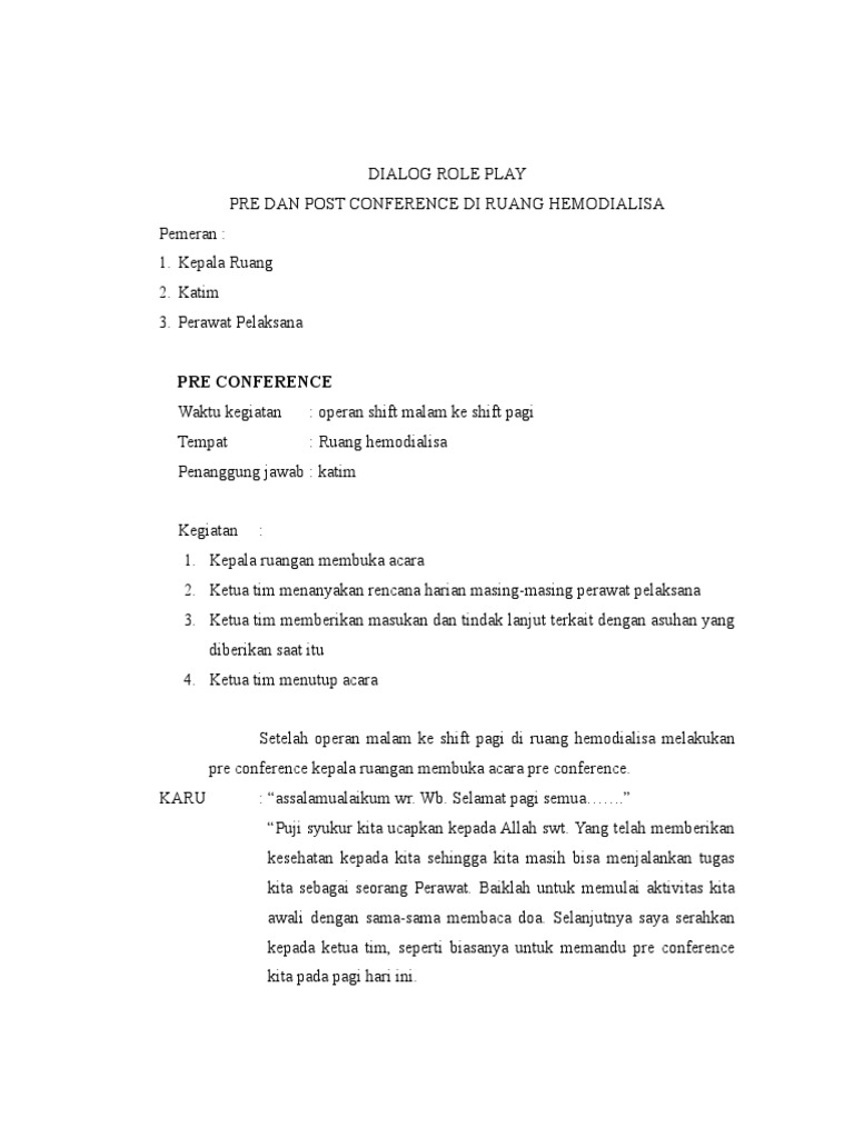 Dialog Role Play-1 | PDF