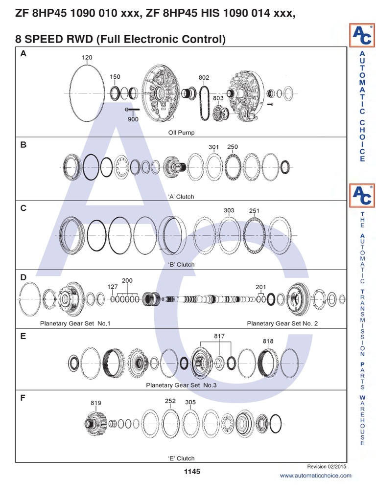 ZF 8 HP 45 | PDF | Clutch | Bearing (Mechanical)