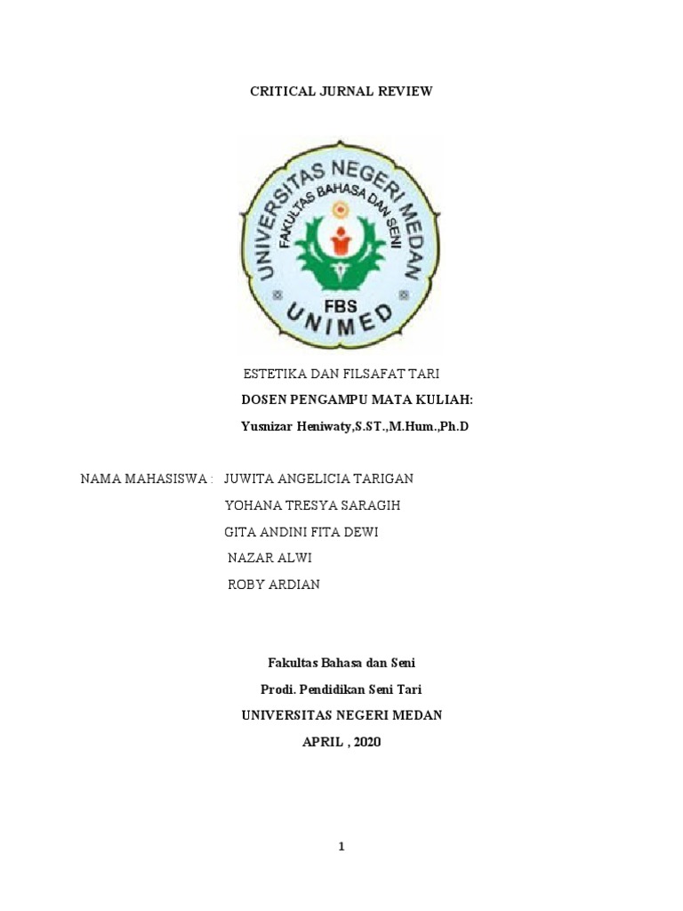 CJR 2 Estetika Dan Filsafat Tari | PDF