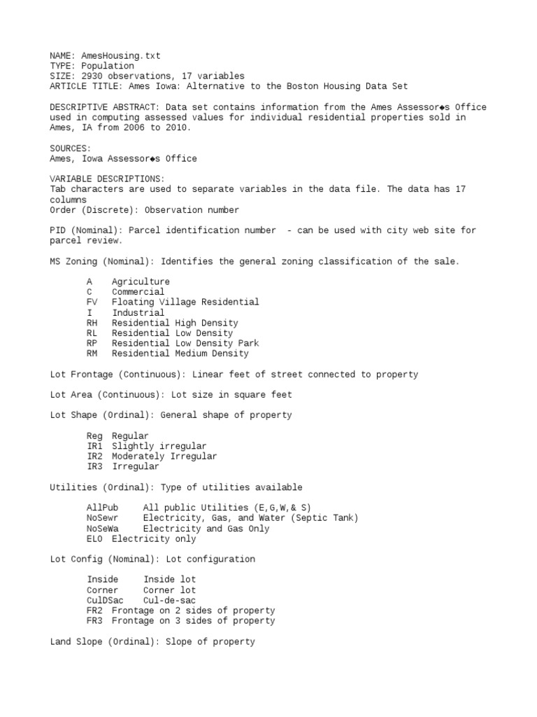 Ames | PDF | Regression Analysis | Heteroscedasticity