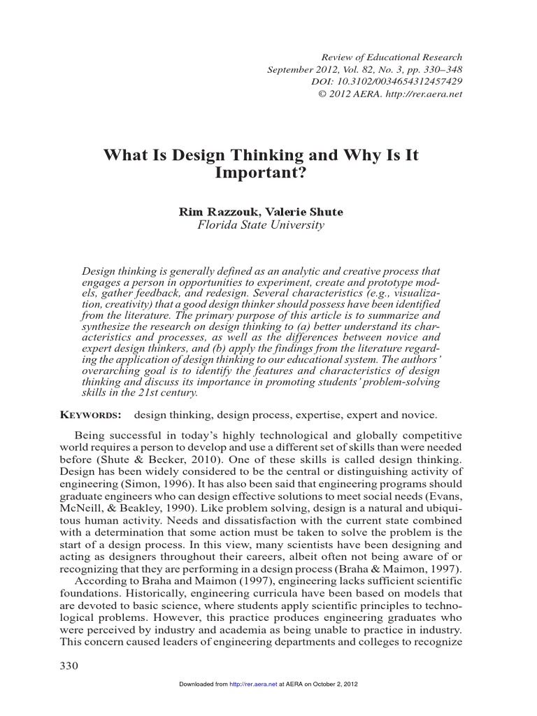What Is Design Thinking and Why Is It Important? | PDF | Design ...