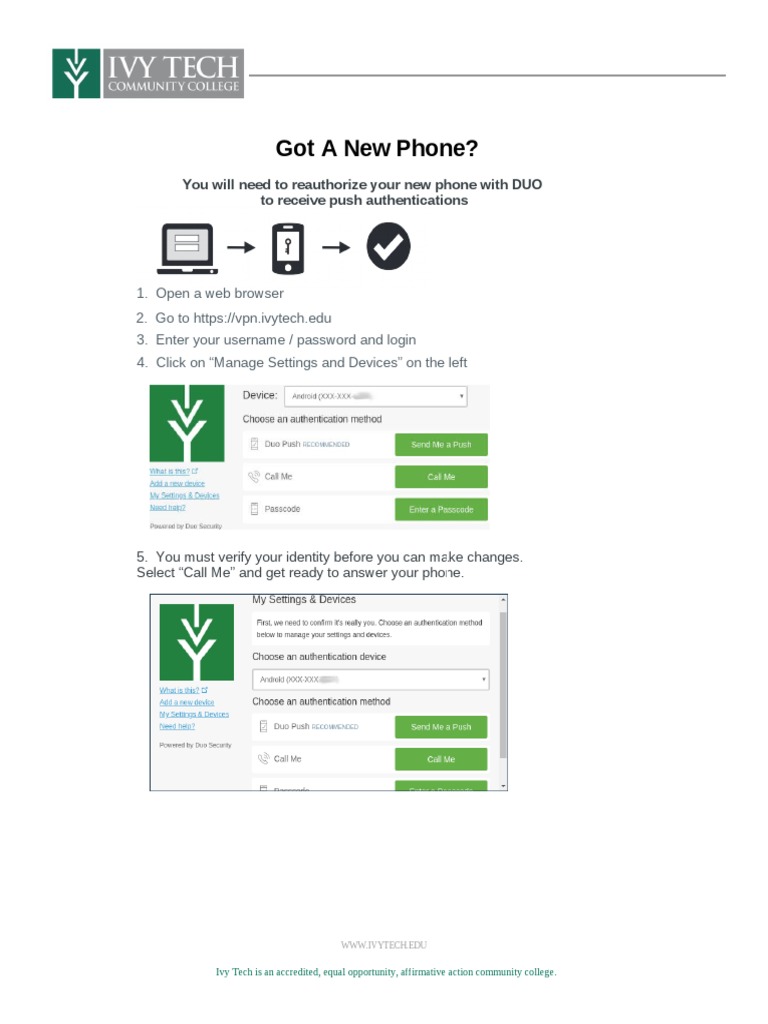 DUO - New Phone and Managing Devices | PDF | Finance & Money Management