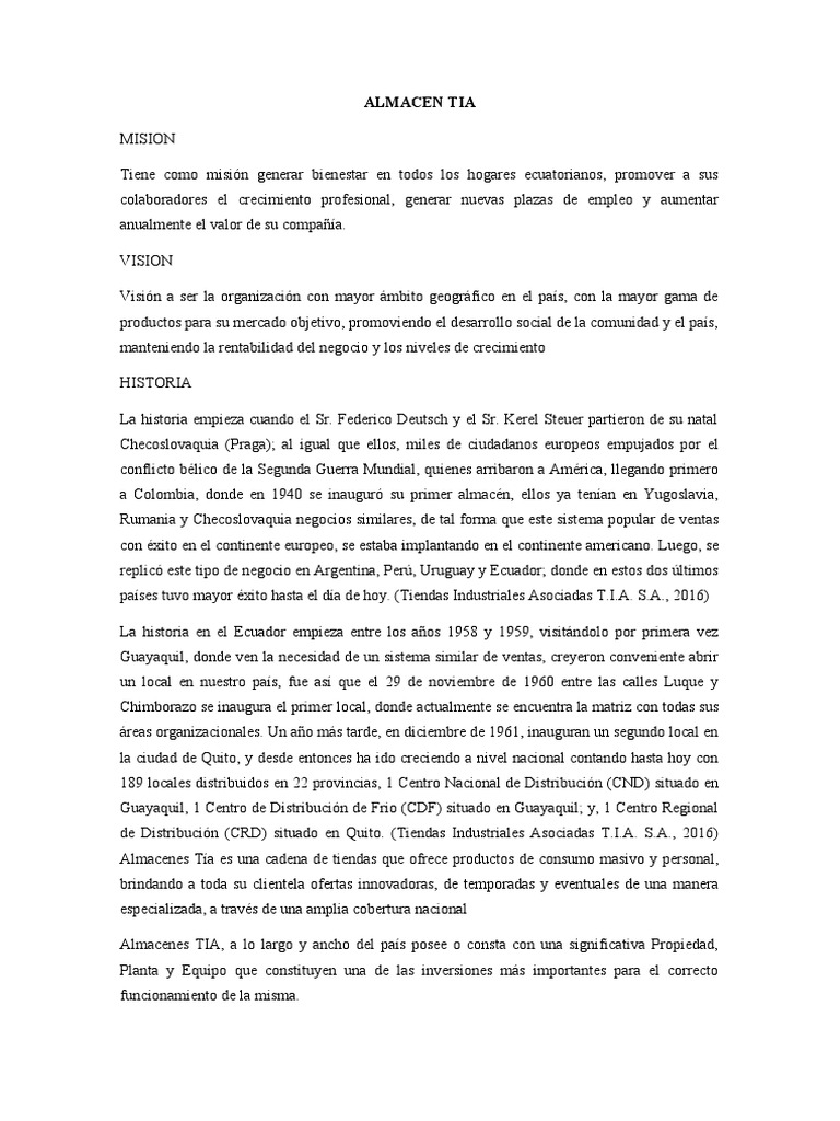 Almacen Tia | PDF | Ecuador | Economias