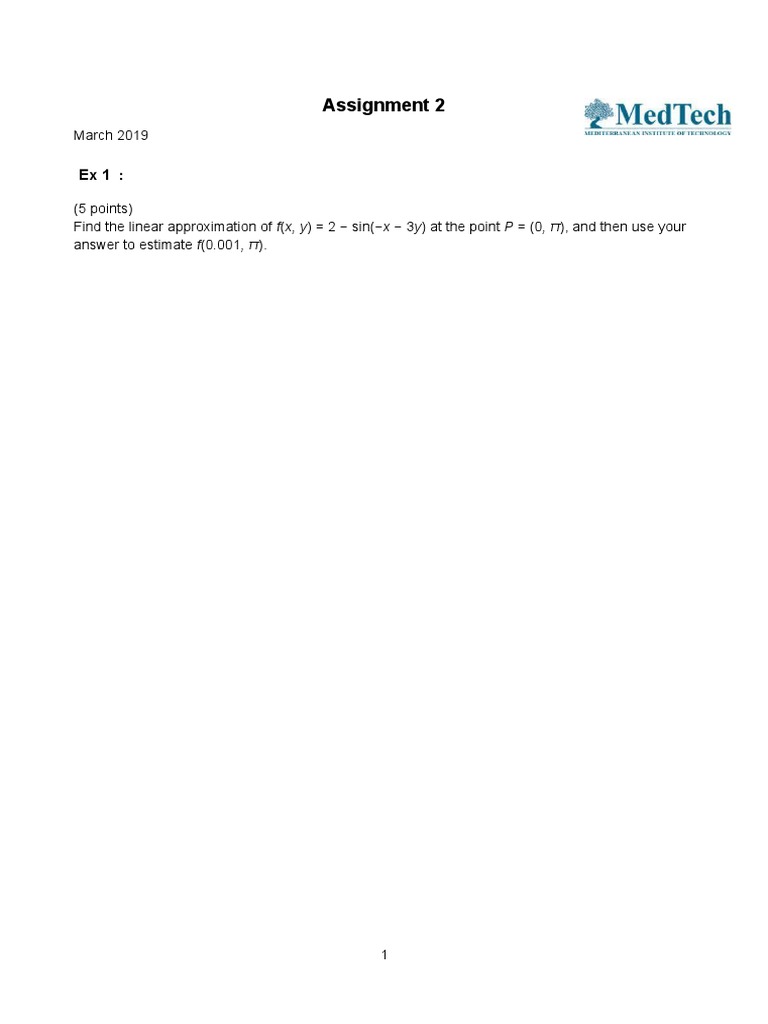 Assignment 2: March 2019 | PDF