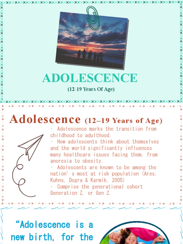 Adolescence: (12-19 Years of Age) | PDF | Adolescence | Mental Health