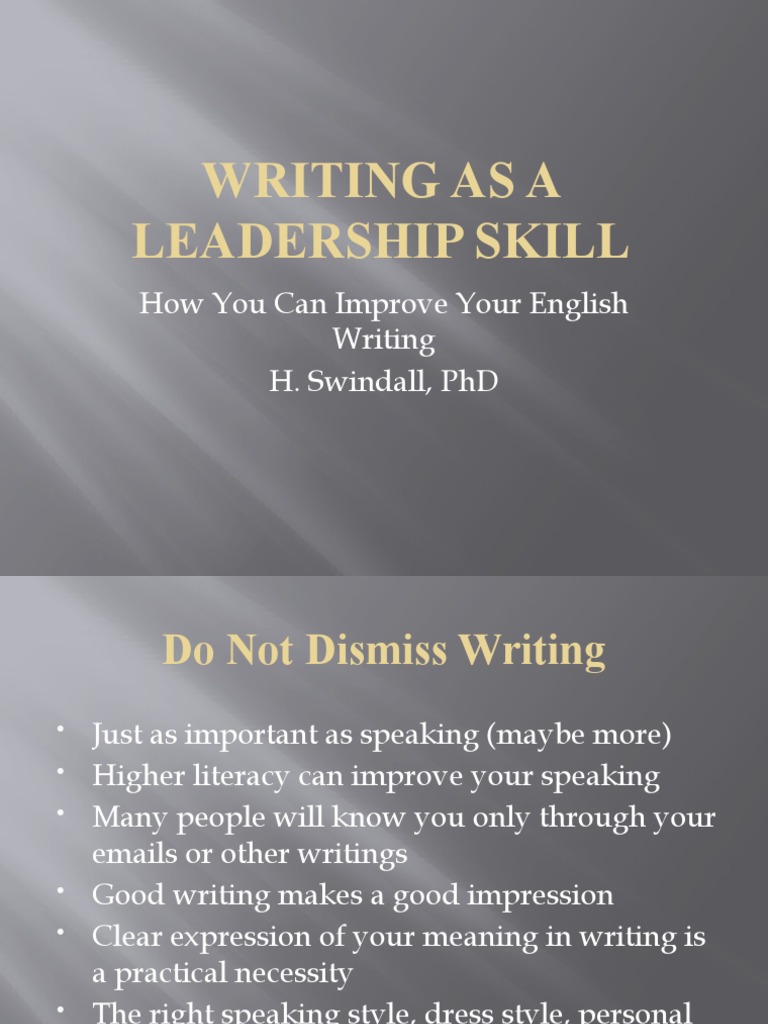Writing As A Leadership Skill: How You Can Improve Your English Writing ...
