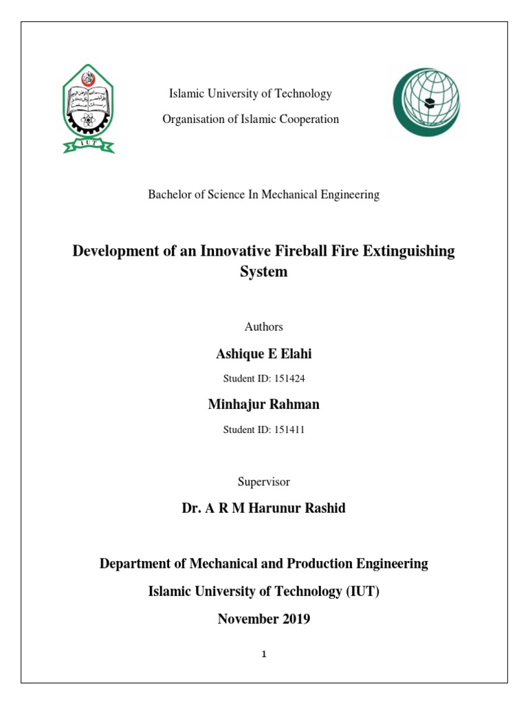 Development of An Innovative Fireball Fire Extinguishing System | PDF ...