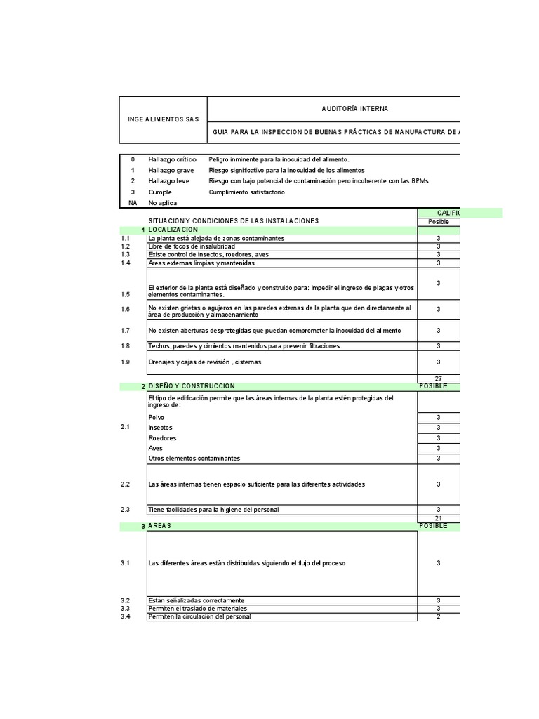 Check List Auditoria Interna BPM | PDF | Agua potable | Agua Check List Auditoria Interna BPM | PDF | Agua potable | Agua
