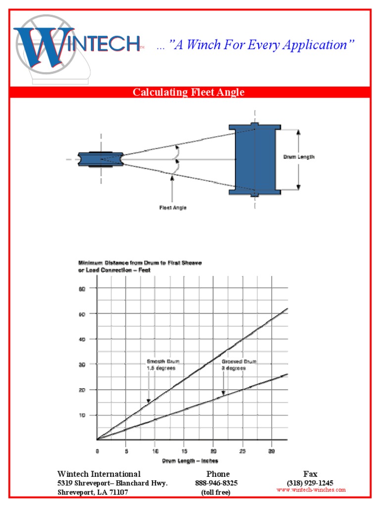"A Winch For Every Application": Calculating Fleet Angle | PDF