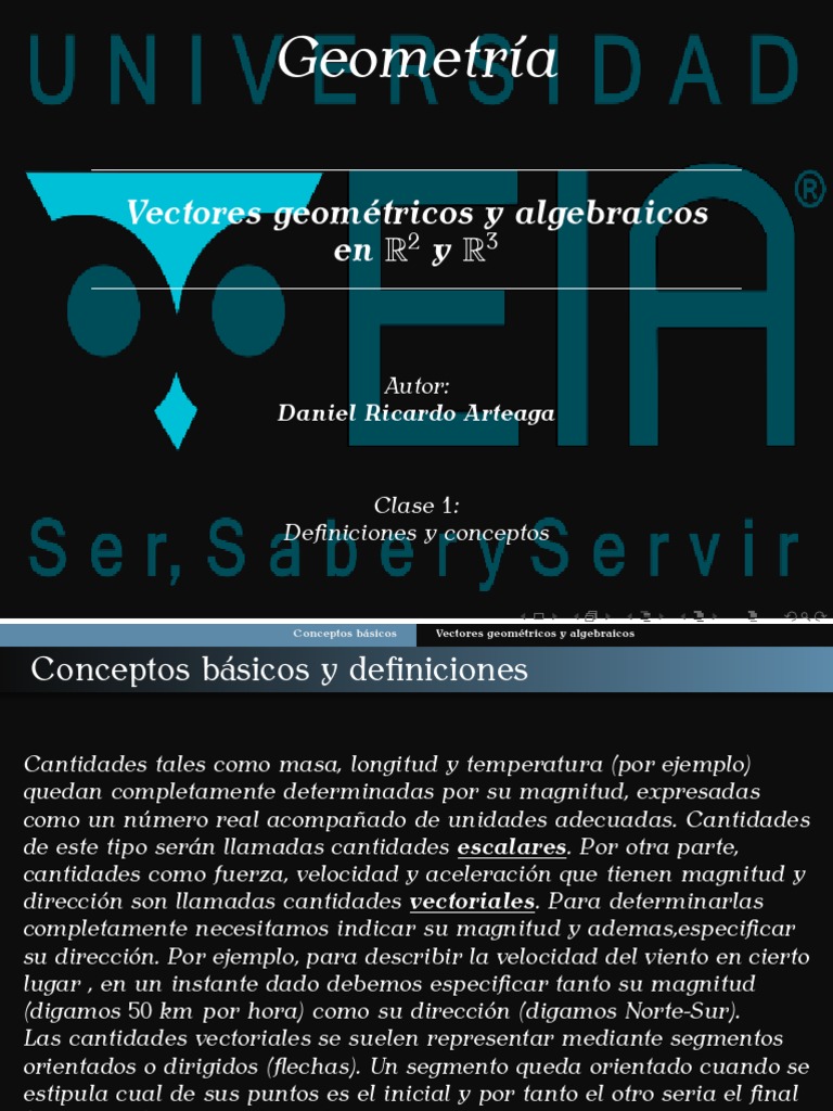 Vectores Geometricos y Algebraicos PDF | PDF | Sistema de coordenadas ...