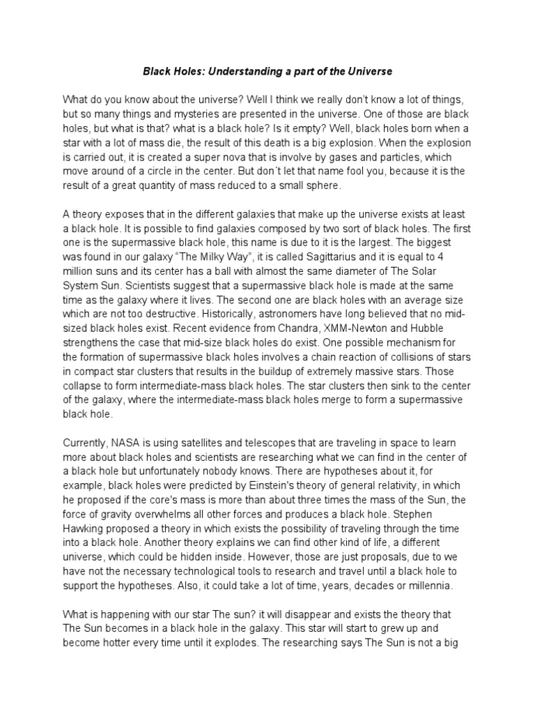 TED Black Holes | PDF