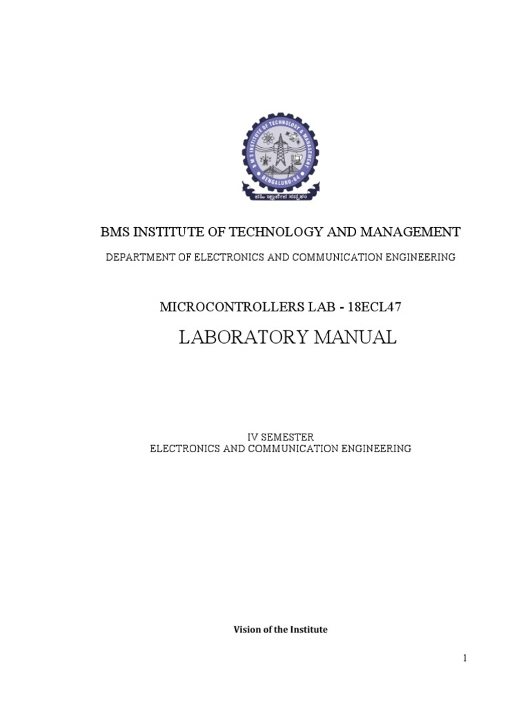 Microcontroller Lab Manual PDF | PDF | Binary Coded Decimal | Engineering Microcontroller Lab Manual PDF | PDF | Binary Coded Decimal | Engineering