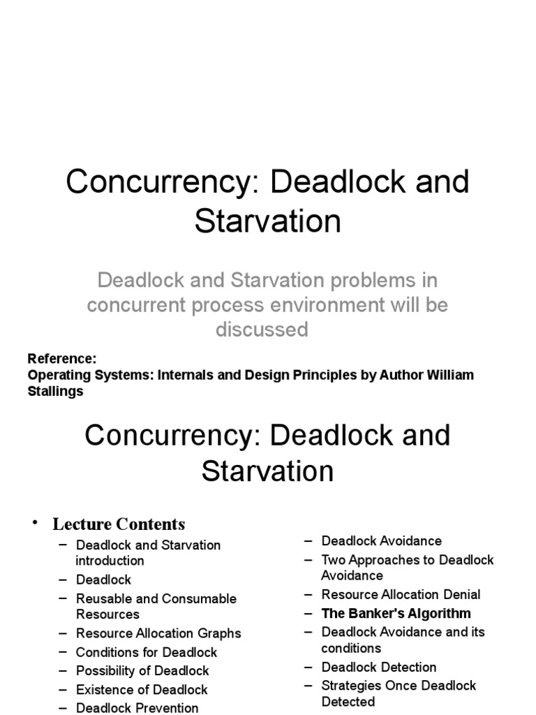 Deadlock vs. Starvation in OS | PDF | Process (Computing) | Operating System Technology