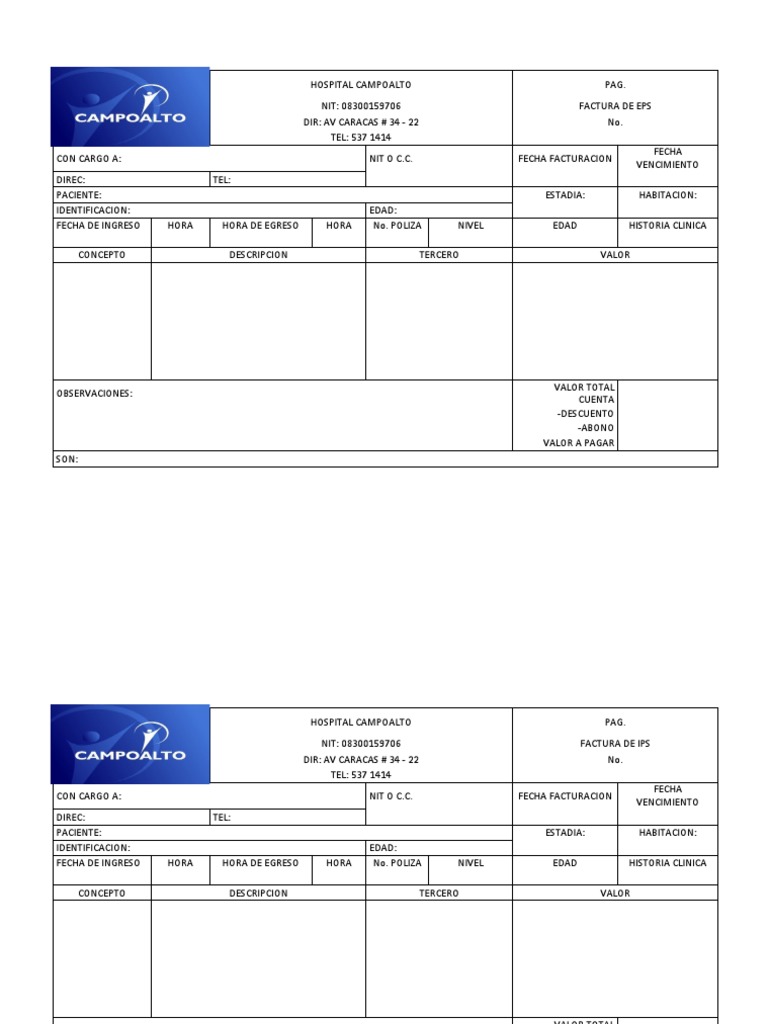 Facturas Ips Eps y Clientes | PDF | Cuidado de la salud | Medicina