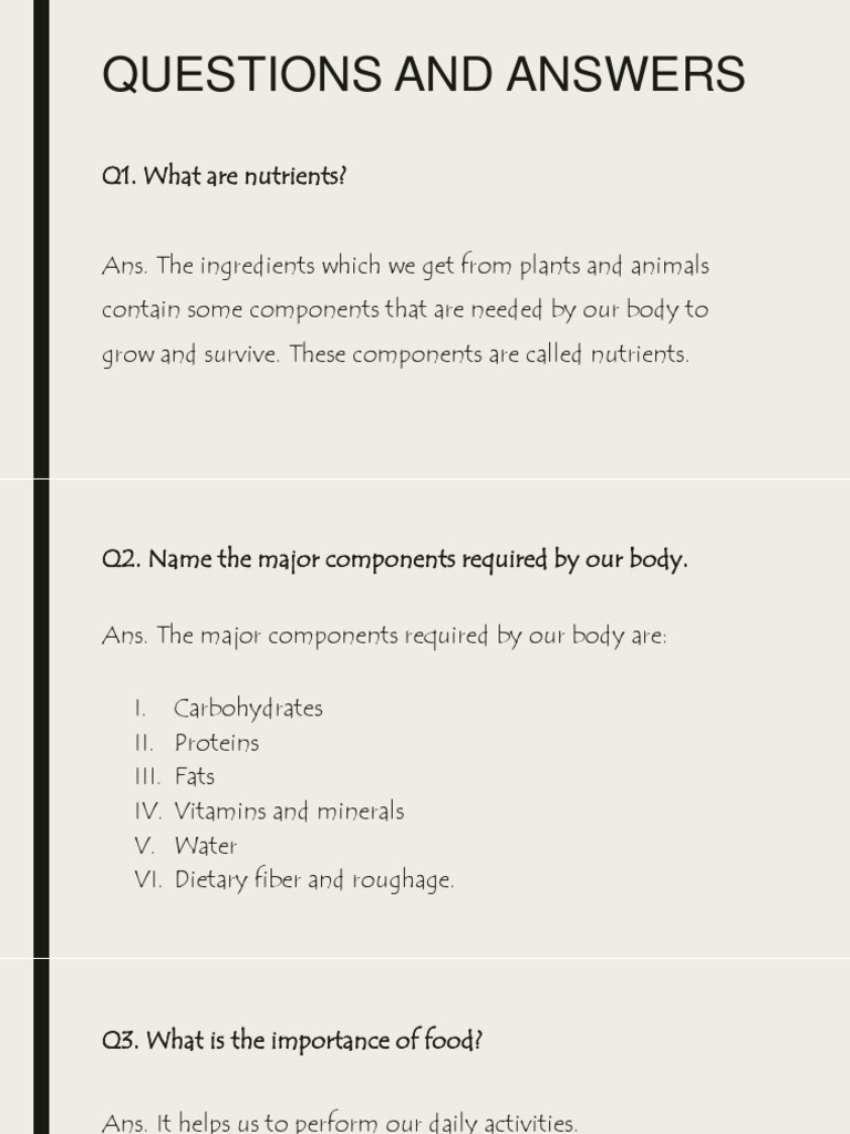 Questions and Answers | PDF
