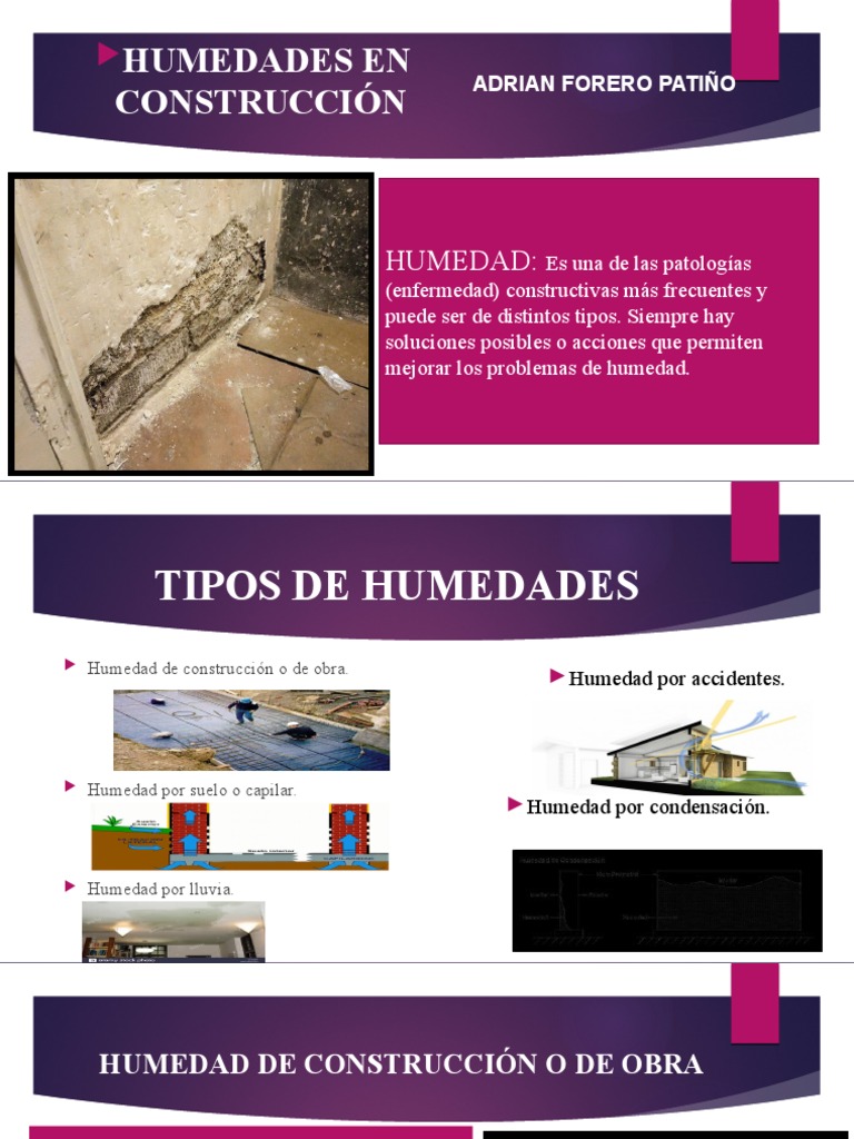 Tipos de Humedades en Construcción | PDF | Lluvia | Humedad