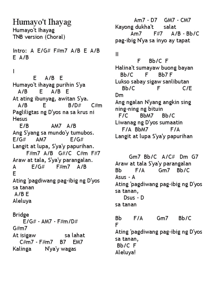 Humayot Ihayag Chords | PDF
