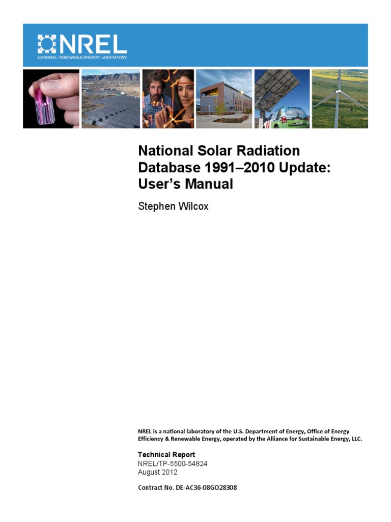 NSRDB UserManual r20120906 PDF | PDF | Meteorology | National Weather ...