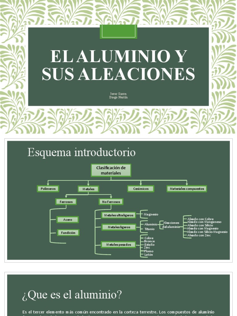 Clasificación y usos del aluminio | PDF | Aluminio | Rieles